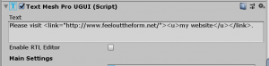 [Unity3D] Manage links with TextMeshPro - Feel out the Form